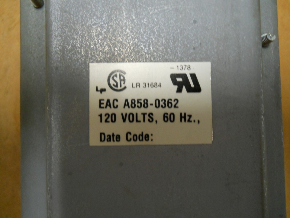 White Rodgers A858-0900 Electronic Air Cleaner Power Supply EAC A858 ...