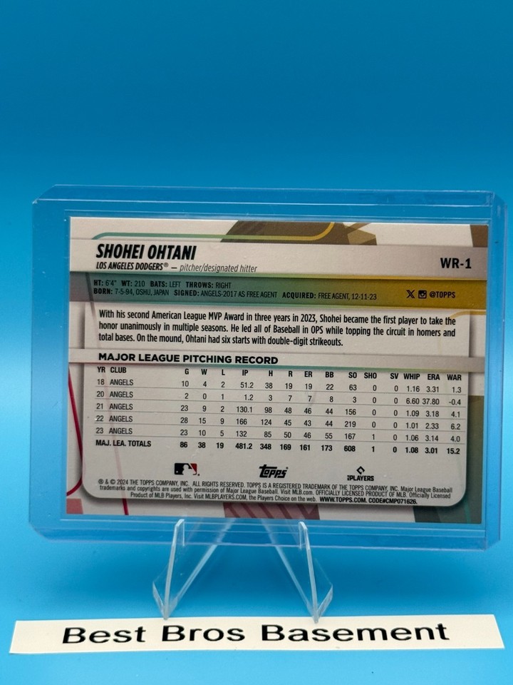 2024 Topps Big League Baseball Shohei Ohtani Blue 06/75 Color Match BS-007 | eBay