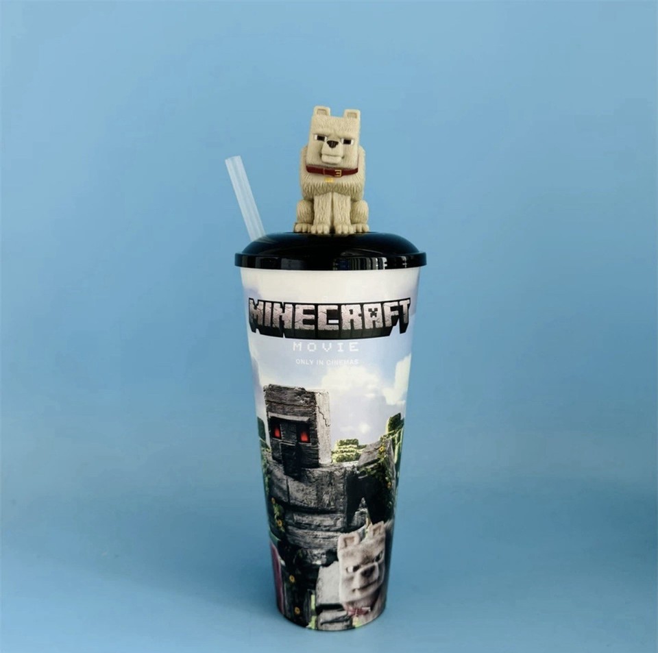 Minecraft Vue Cinema drink cups & figure toppers FULL COMPLETE SET 7/7 ...