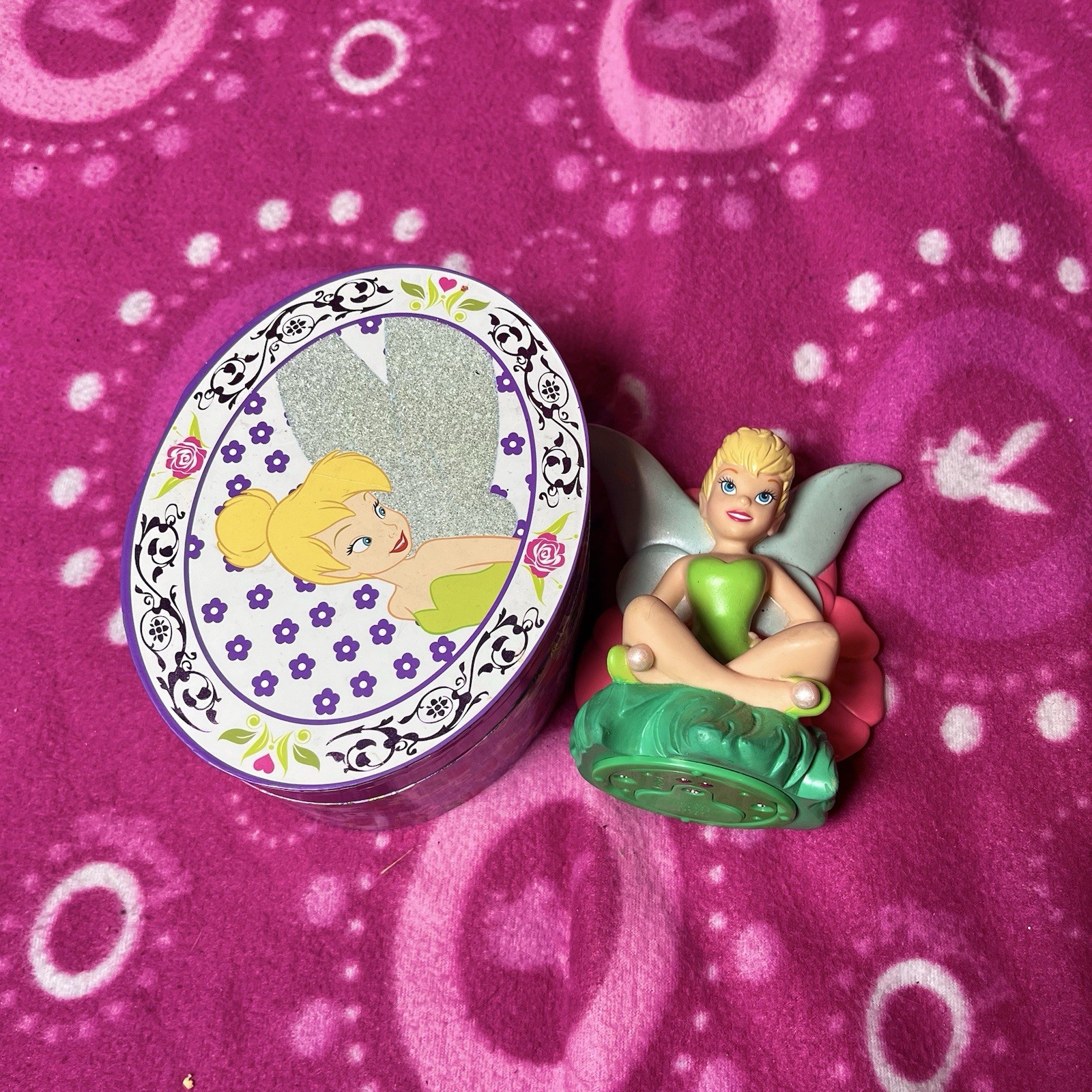Disney Tinker Bell Bundle Light & Music Jewelry Box Y2k 2000s Vintage ...