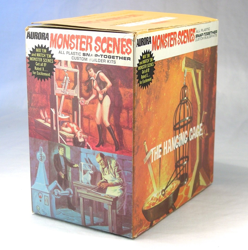 Vintage Aurora Monster Scenes Hanging Cage Plastic Model Kit w/ Box | eBay