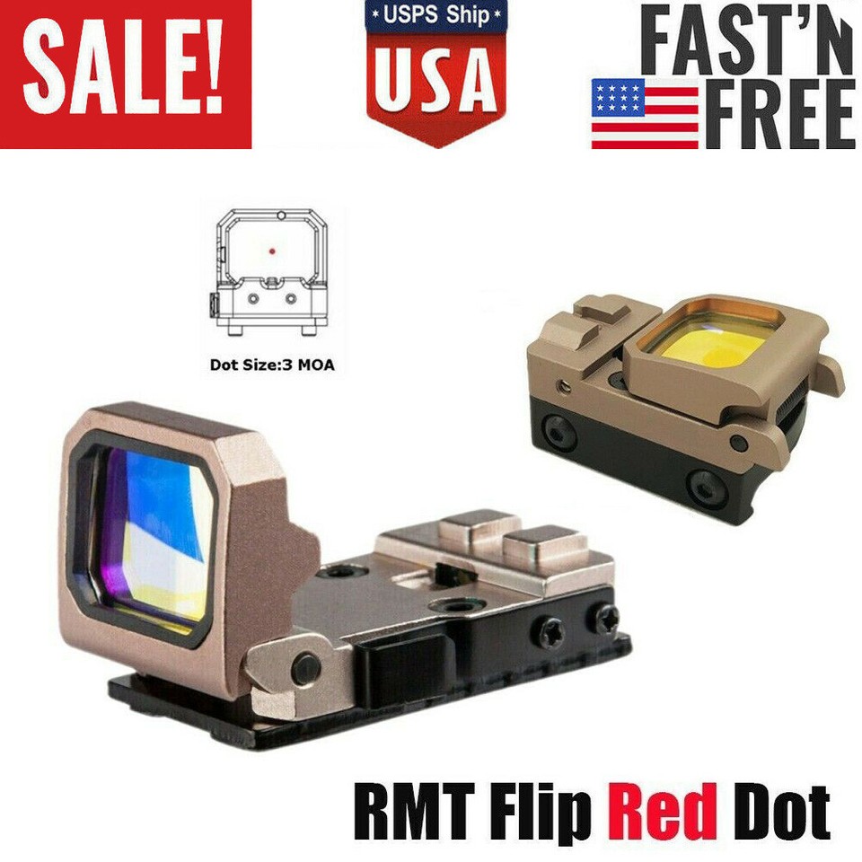 Folding Flip Up Red Dot Sight Holographic Reflex Sight RMR for Glock ...