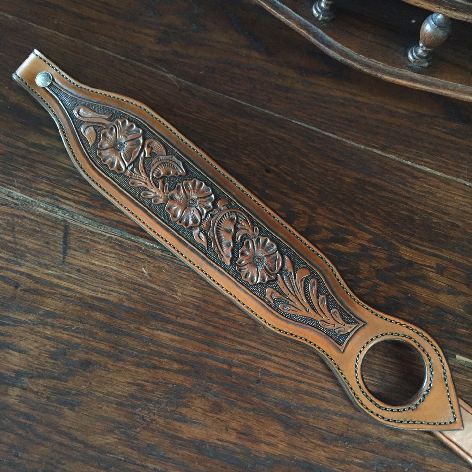 Western Americana SASS Cowboy Action RROW TOOLED SPORTING RIFLE SLING ...