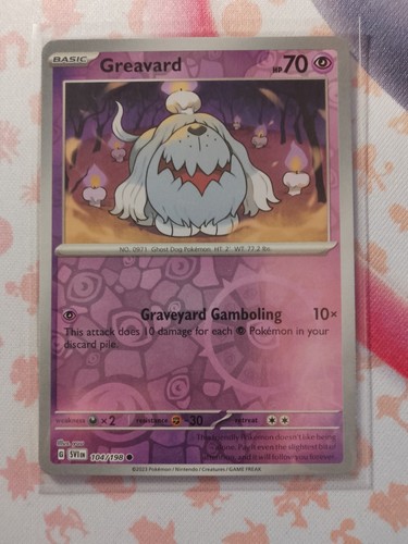 Pokémon TCG Greavard 104/198 Scarlet & Violet Reverse Holo Card | eBay UK