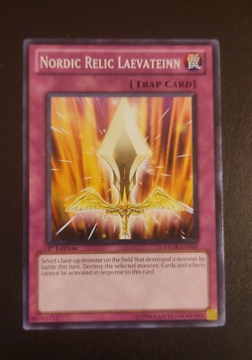 Nordic Relic Laevateinn - First Edition - Yugioh Trap Card - Vintage | eBay