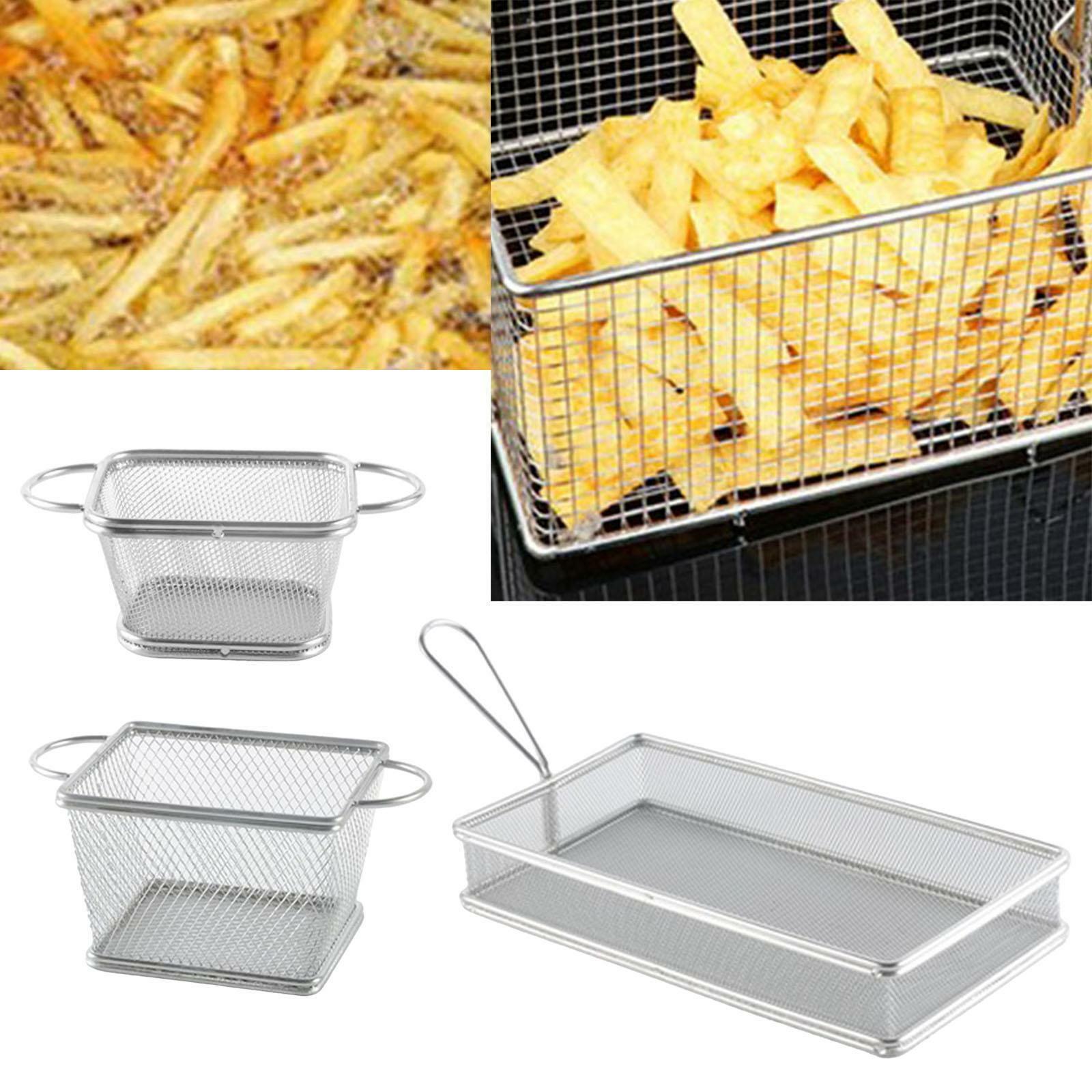 Chips Deep Fry Baskets Wire Mesh French Fry Basket Holder for ...