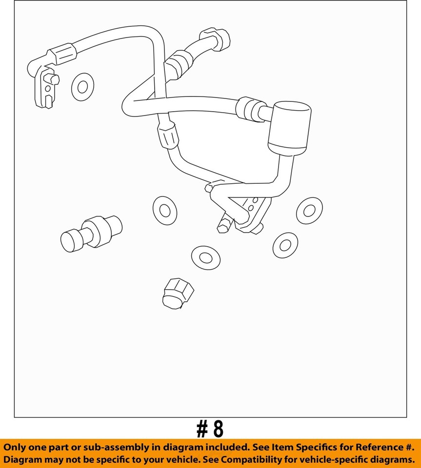 GM OEM 13-17 Acadia Limited Condenser, Compressor Lines-Pressure Hose ...