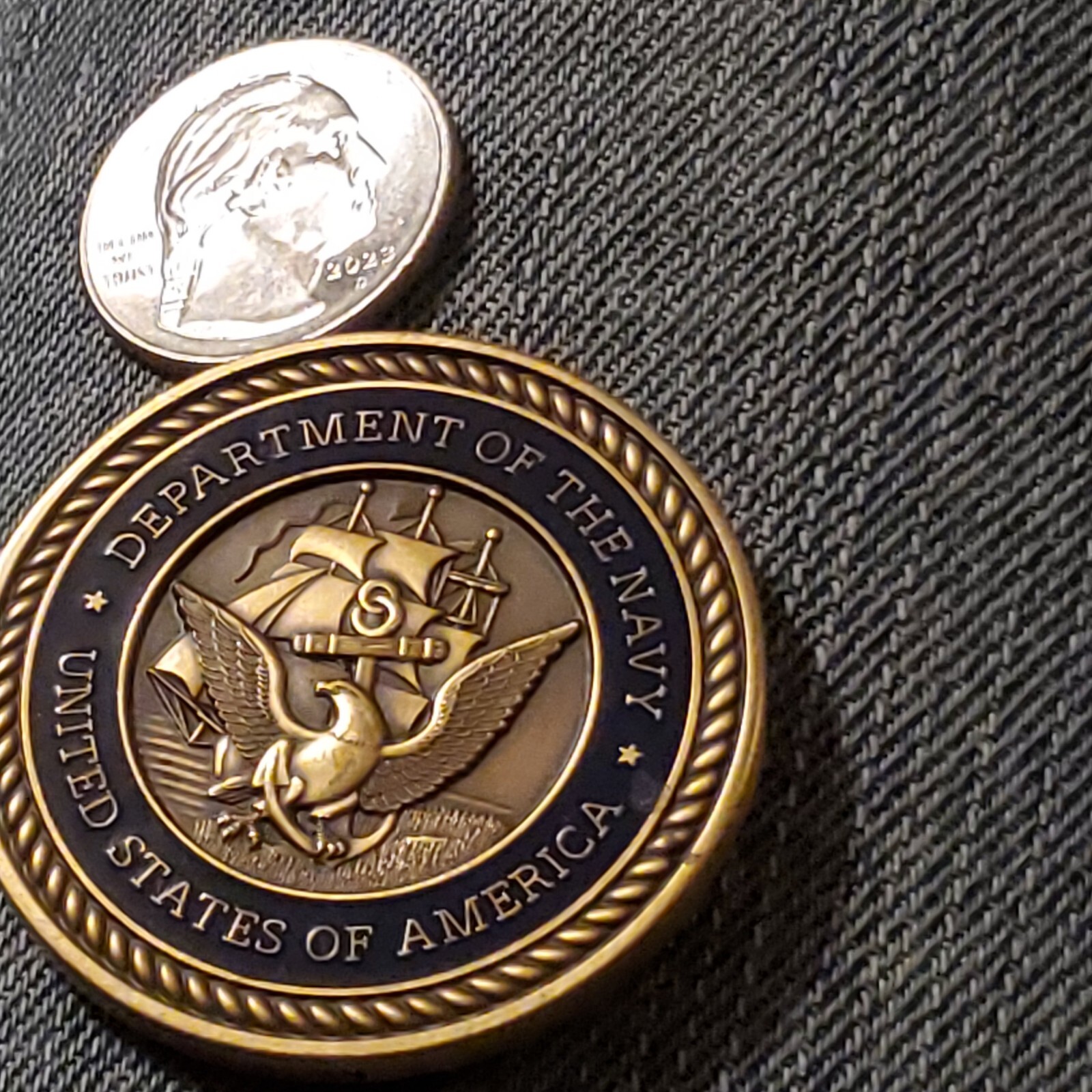 Department of the Navy United States of America CHALLENGE COIN BRONZE ...