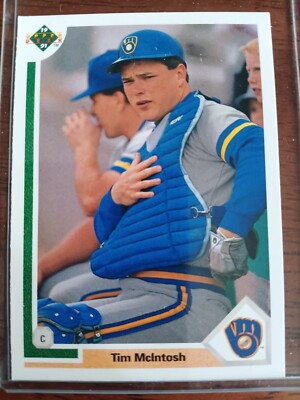 TIM McINTOSH BREWERS 1991 UPPER DECK BASEBALL CARD #547 | eBay
