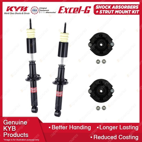 Pair Rear KYB Shock Absorbers Strut Top Mount Kit for Toyota Starlet ...