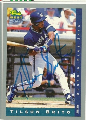 1993 Dunedin Blue Jays TILSON BRITO Signed Card autograph dominican ...