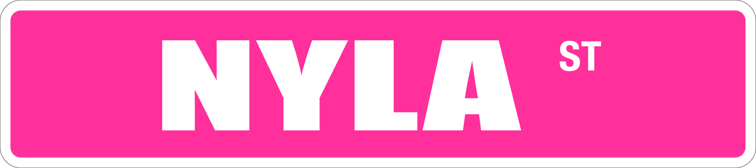 *Aluminum* Nyla 4" x 18" Metal Novelty Street Sign SS 2768 | eBay