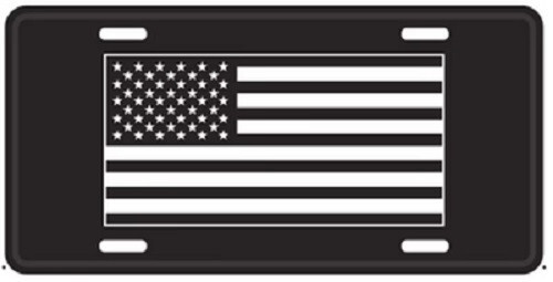 USA FLAG BLACK TRUMP BIDEN PROTEST TACTICAL 6"x12" Aluminum License ...
