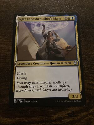Magic the Gathering MTG Raff Capashen, Ship's Mage (202) Dominaria ...