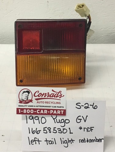 USED Vintage Yugo GV 1990’ Left side tail light (drivers Quality) | eBay