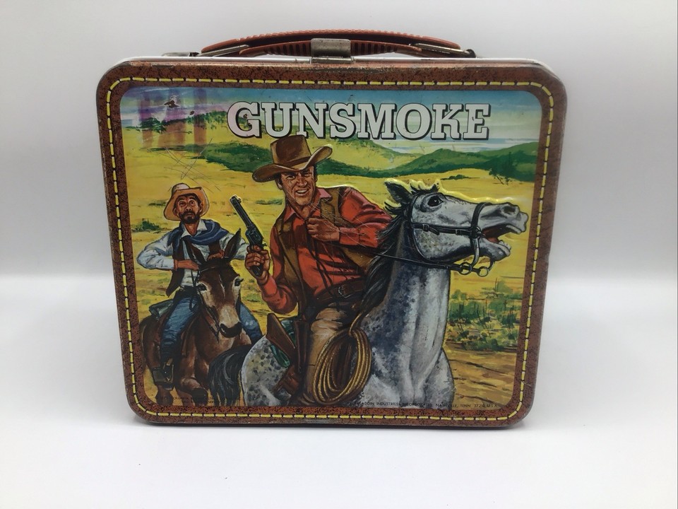 Vintage 1972 Gunsmoke Aladdin Metal Lunchbox, No Thermos | eBay
