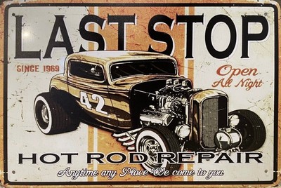 Hot Rod Metal Wall Sign 12" x 8" | eBay