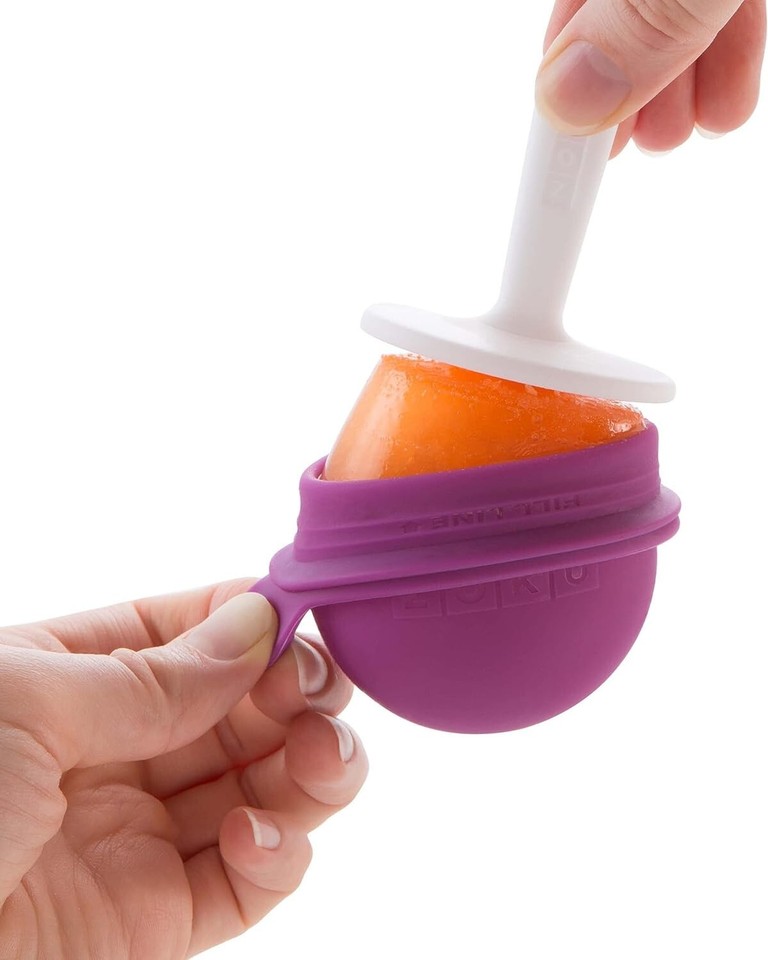 Round Pop Mold, 4 Easy-release Silicone Popsicle Mold With Sticks and ...