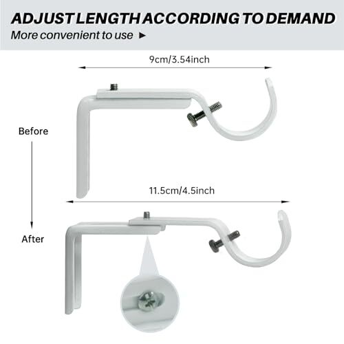 Curtain Rod Bracket Heavy Duty Window Hardware Rod Holders Hanger for 1 ...