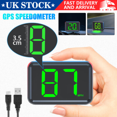Car Digital GPS Speedo Speed MPH HUD Head Up Display Speedometer ...