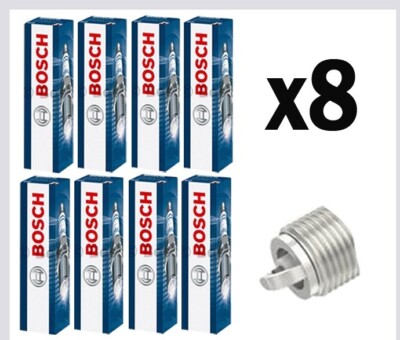 8 x Genuine Bosch 0242229657 Spark Plugs Fits Range Rover MK1 1969-1996 ...