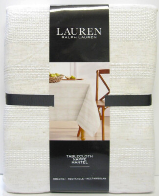 Ralph Lauren Tablecloth Polyester/Linen Natural 60 x 104 - NEW | eBay