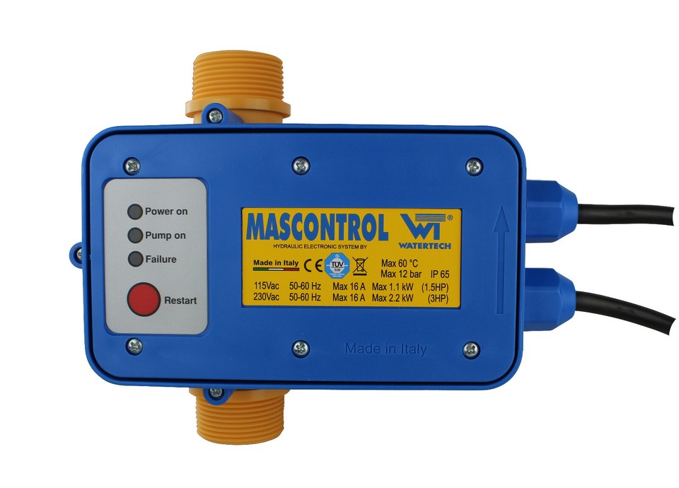 WaterTech Control de la Bomba Mascontrol Electrónico Presostato Hasta 2 ...