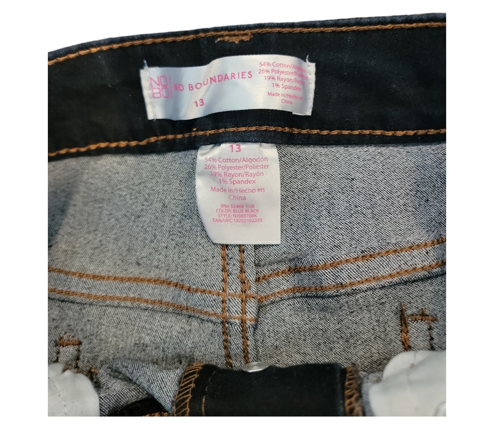 No Boundaries Women's High-Rise Size 13 Spandex Stretch Jeans BLUE RN ...