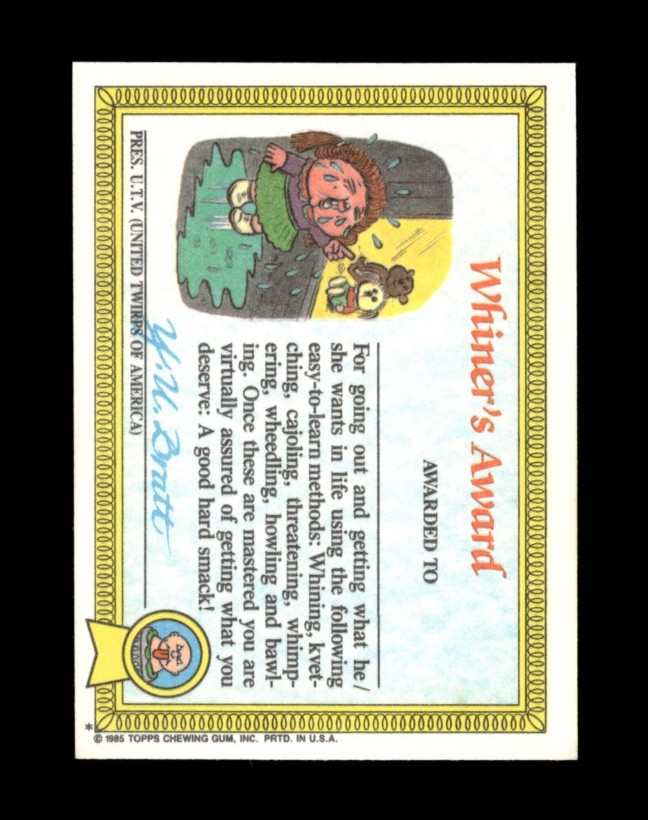 1985 Garbage Pail Kids Set-Break # 32a Frigid Bridget NM-MT OR BETTER ...