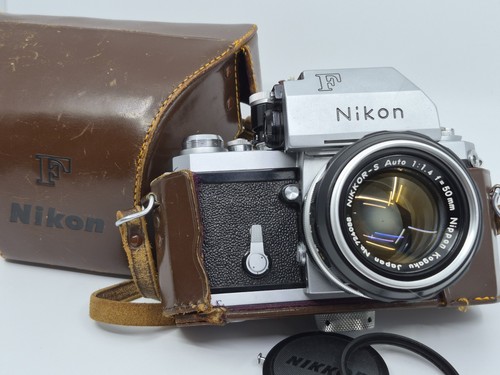 Nikon F Photomic 35mm SLR Film Camera & Nikkor-S Auto 50mm f1.4 & Case ...