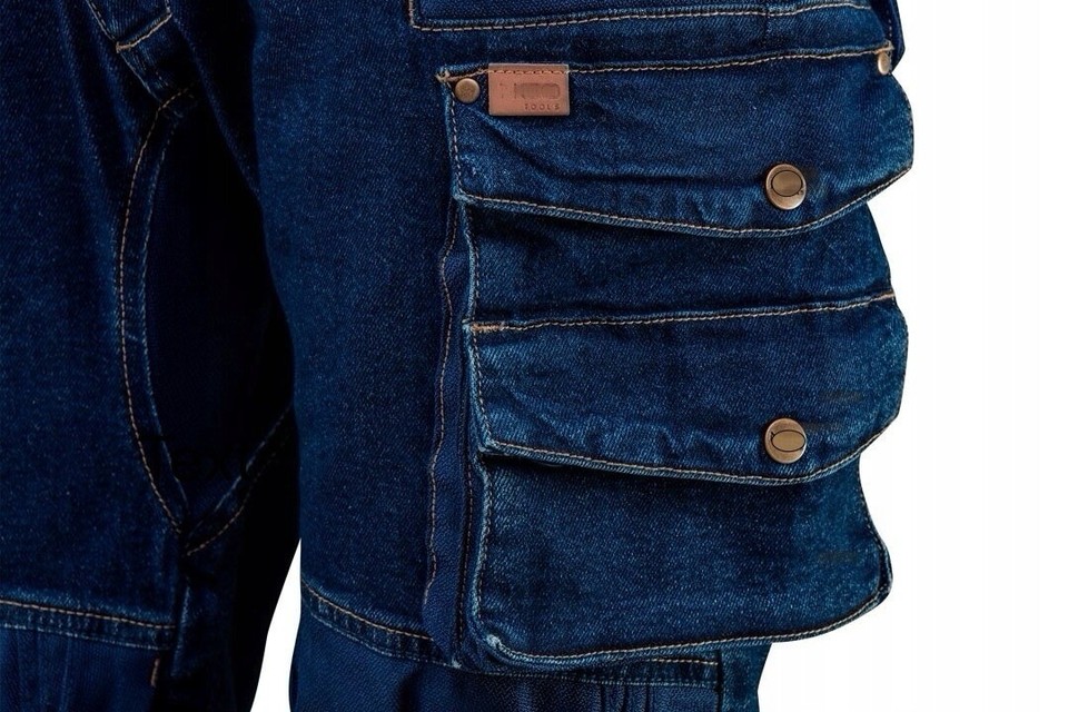 Mens Slim Fit Stretch Heavy Duty Work Jeans With Knee Pad Pockets Denim ...