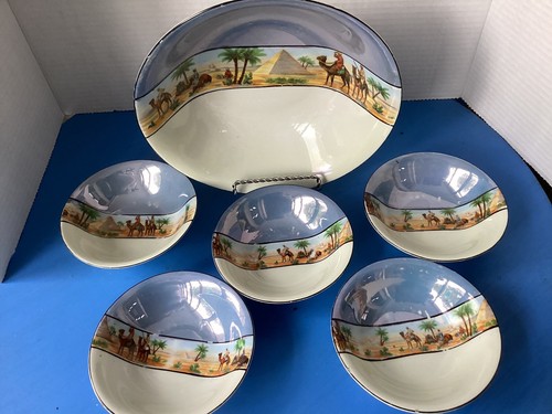 9 In Luster ware Bowl With 5 Matching Small Side Dishes From Germany ...