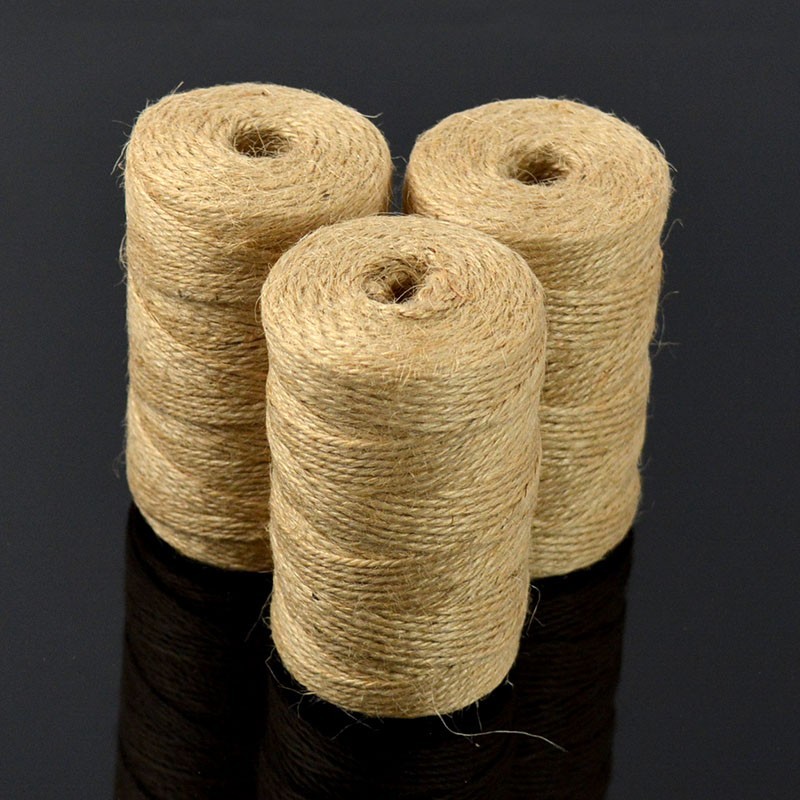 1 Roll Twisted Burlap Jute Twine Rope Natural Hemp Cord Sisal Ropes ...
