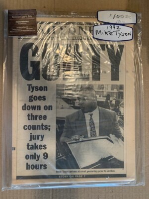 Iron Mike Tyson boxing original 1992 complete newspaper | eBay