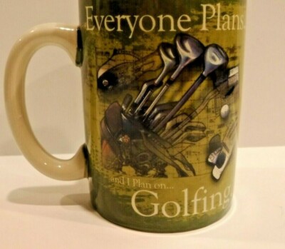 Carson Golf Coffee Mug 16 oz Everyone Plans and I Plan on Golfing ...