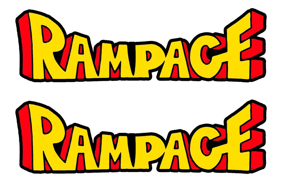 Rampage Arcade Graphics Logos Stickers | eBay