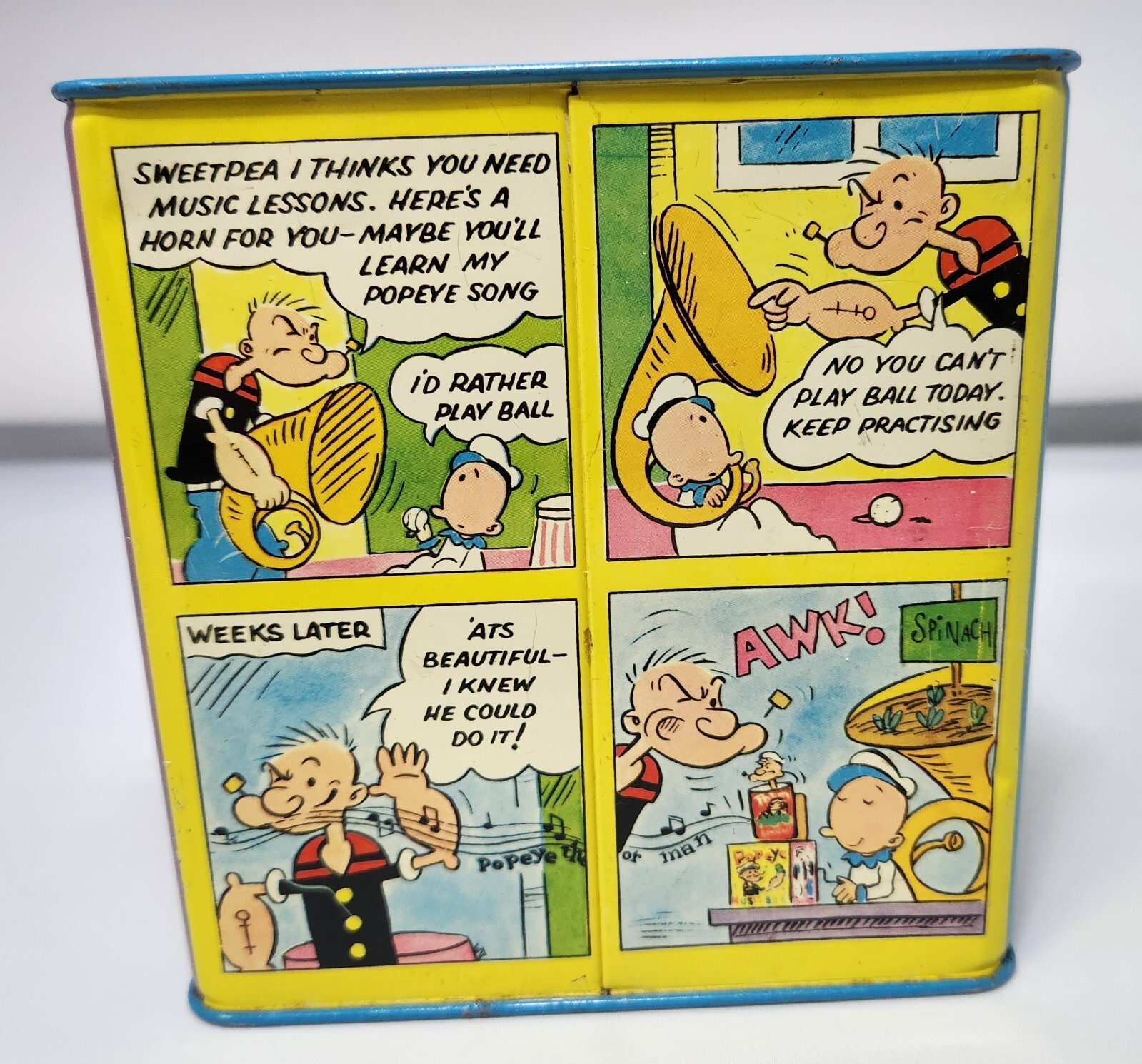 1950’s Mattel Popeye Music Box with Spinach Can | eBay