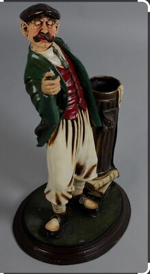 RARE Rainy Day Golfer Statue By Peter Mook Collectible Figure Resin ...