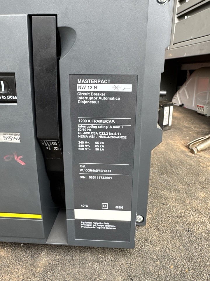 SQUARE D MASTERPACT NW-12-H 1200A CIRCUIT BREAKER | eBay