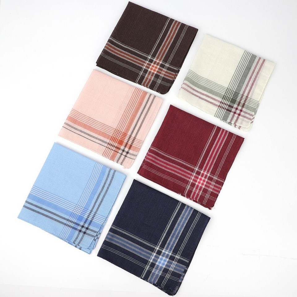 Men's Handkerchiefs - 12 Pack Large Cotton Hankies, Premium Soft Gents ...