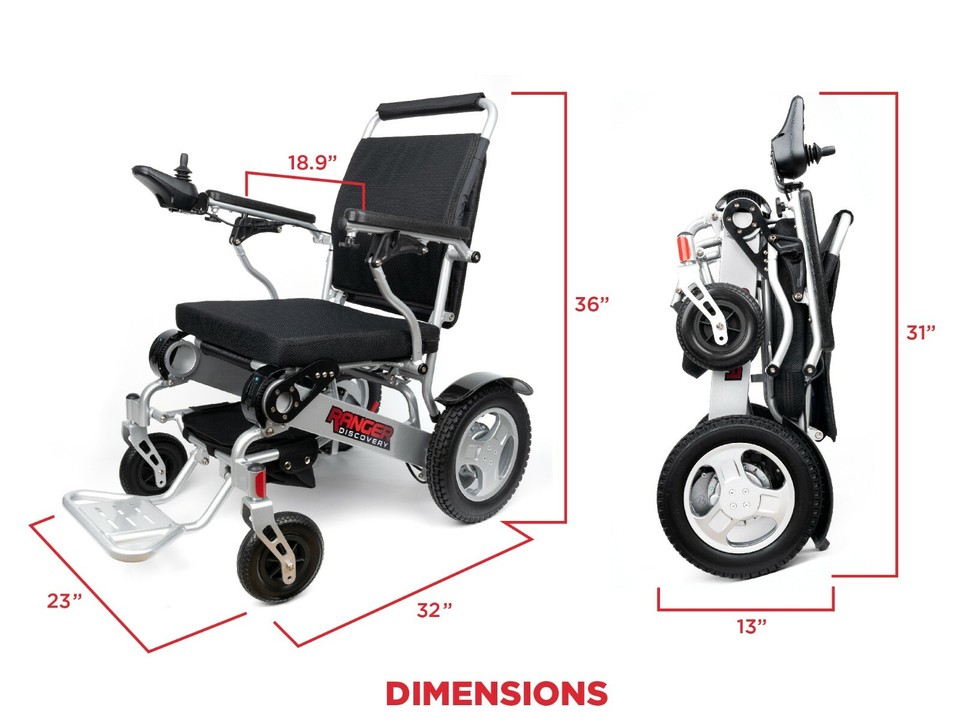 2021 RANGER D09 WEATHERPROOF PORTABLE FOLDING ELECTRIC POWER WHEELCHAIR ...