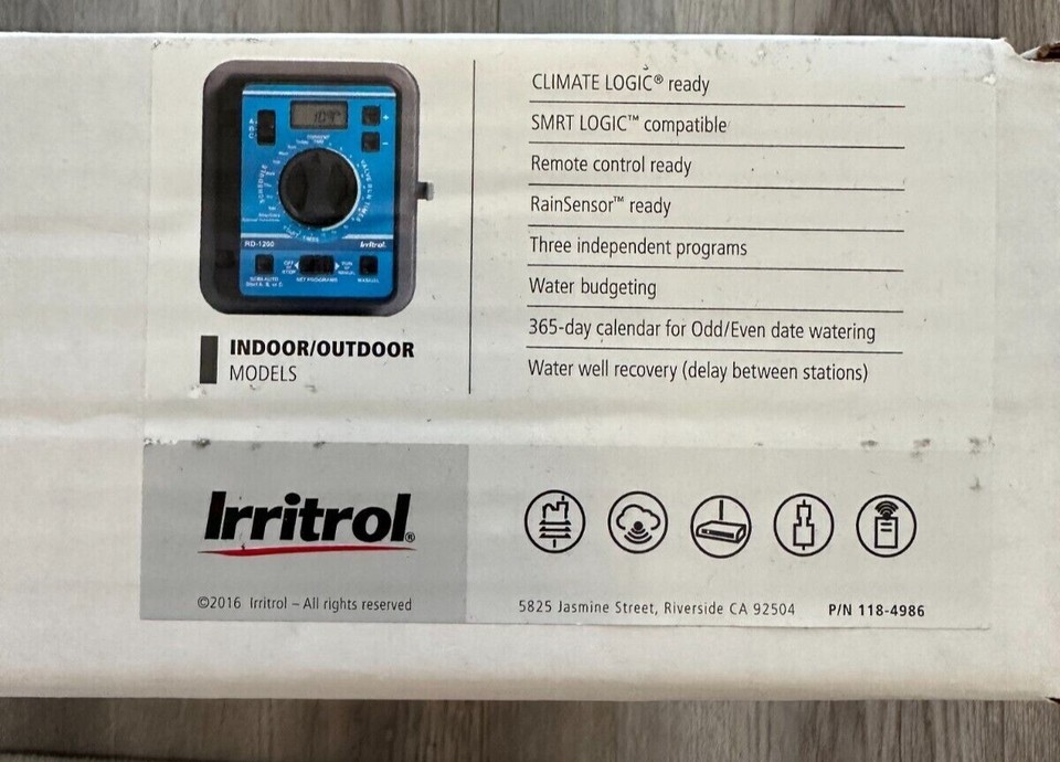 Irritrol Rain Dial RD1200-EXT-R 12 Station Outdoor Irrigation ...