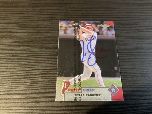 1999 Topps Finest Rusty Greer #92 (Rangers) Signed Autograph | eBay
