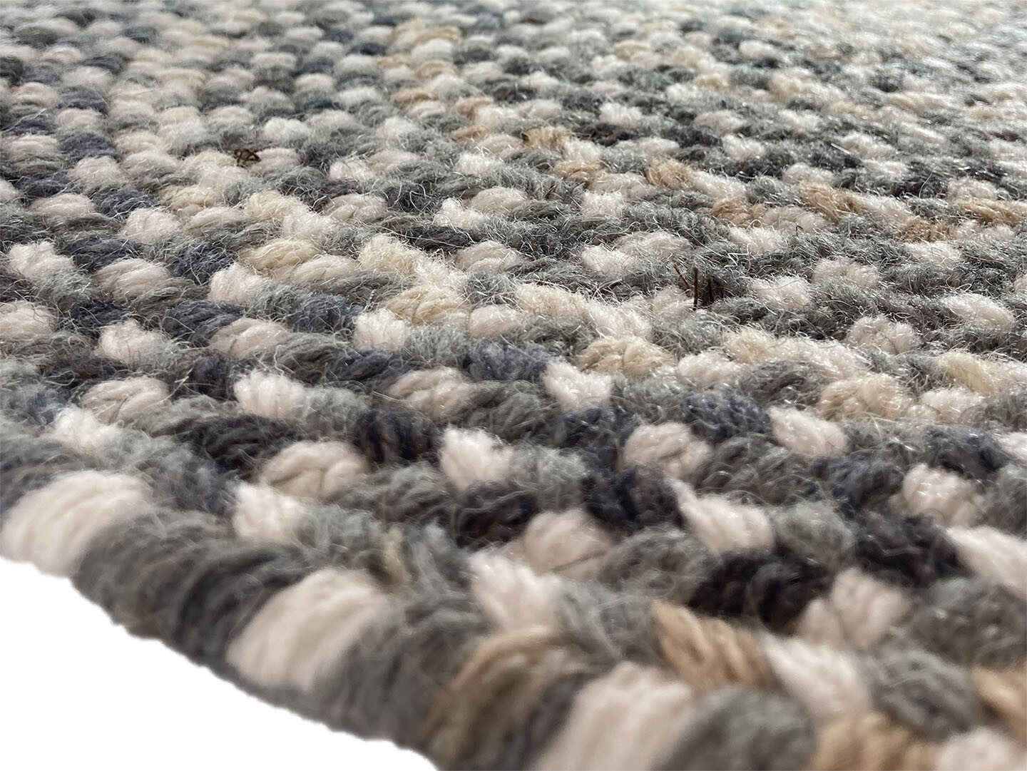 Capel Rugs Sherwood Forest Wool Braided Country Area Throw Rug Grey 300 ...