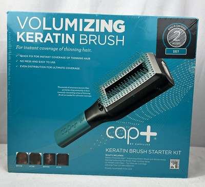 Cap+ by Capillus Volumizing Keratin Brush Starter Kit New Sealed Gray ...