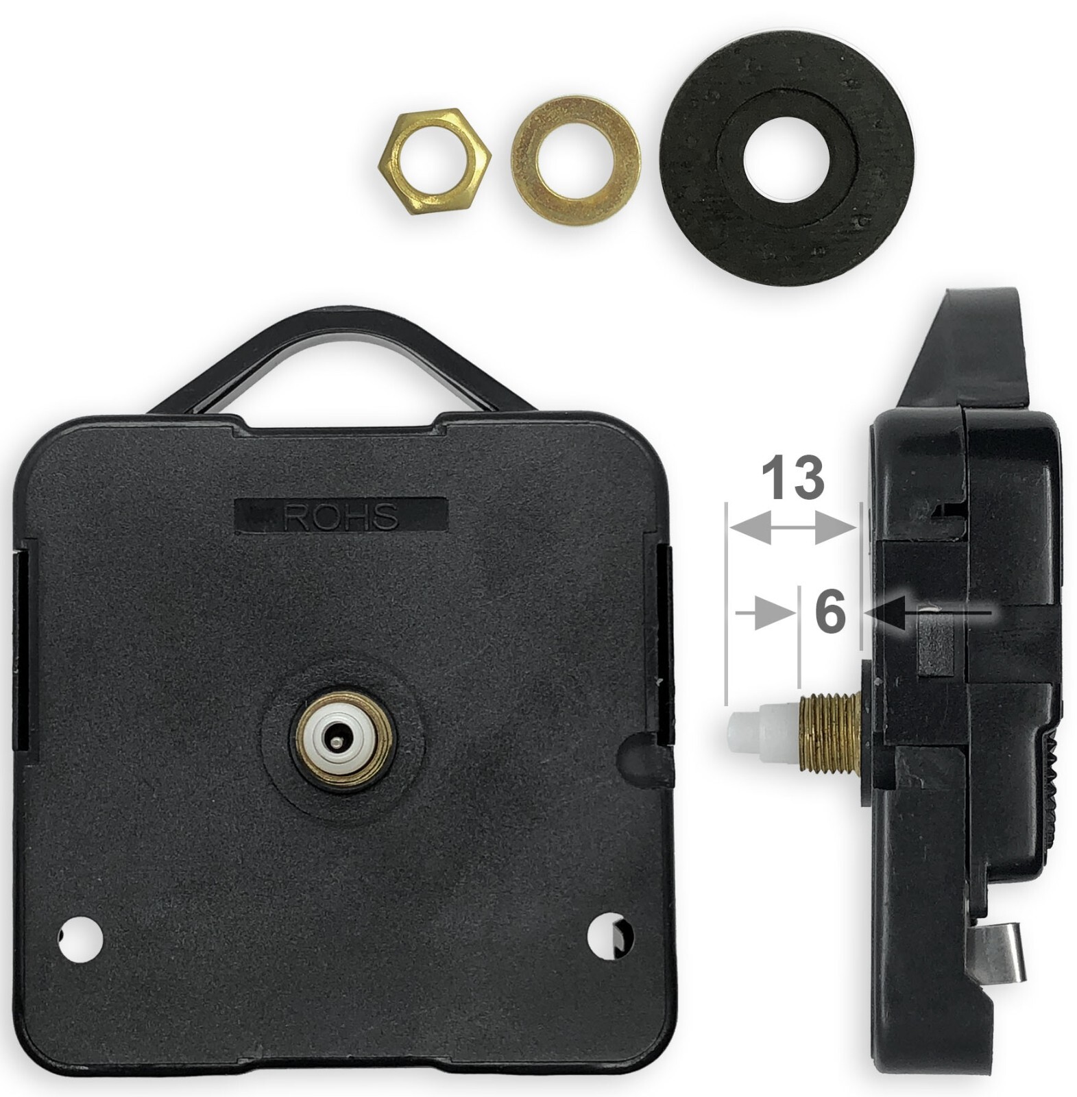 M2188 Quartz clock movement with hanger, Japanese type shaft, 13mm ...