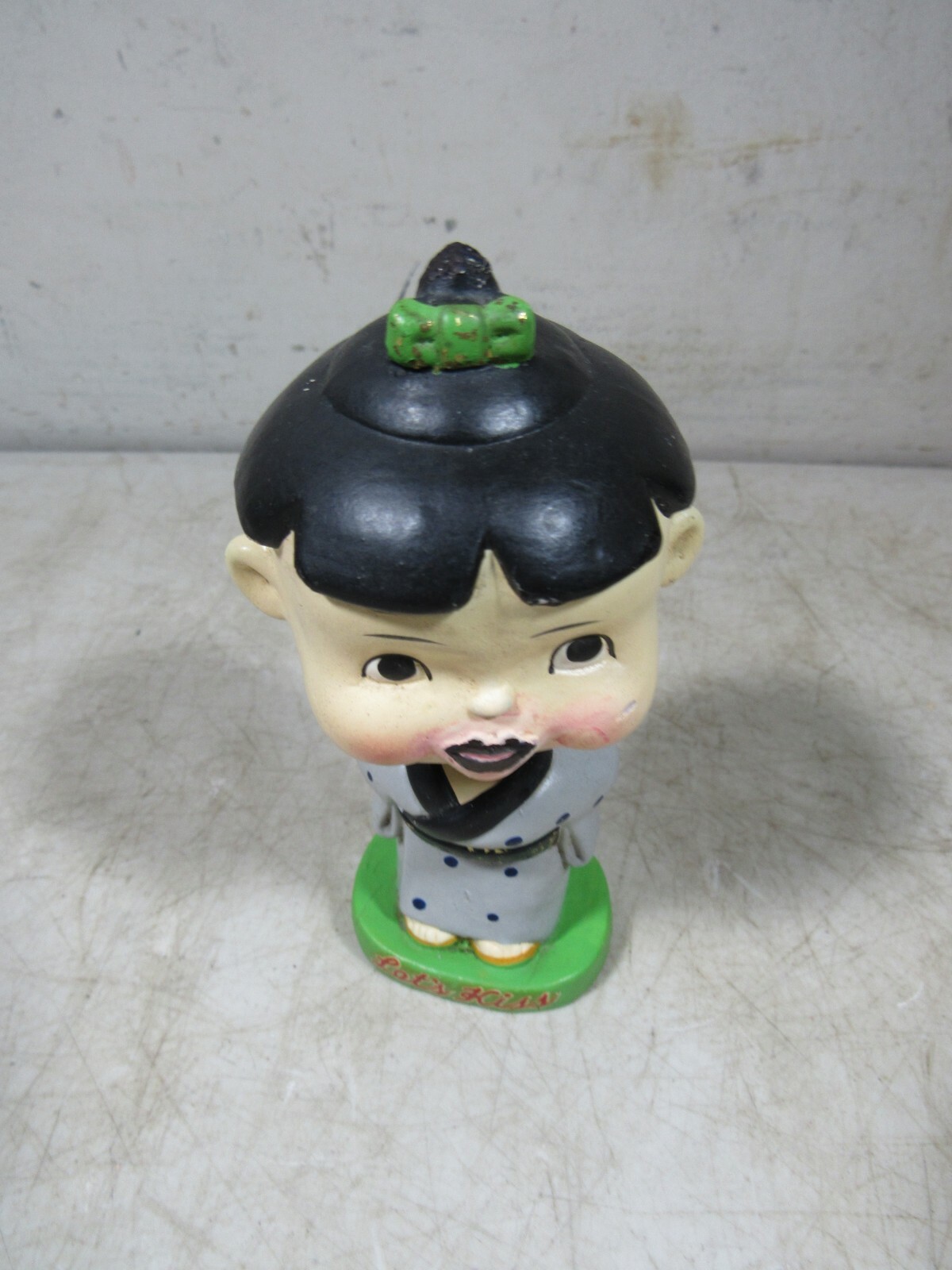 Vintage Lego Chalkware Geisha Concubine Bobblehead Japan Let's Kiss ...