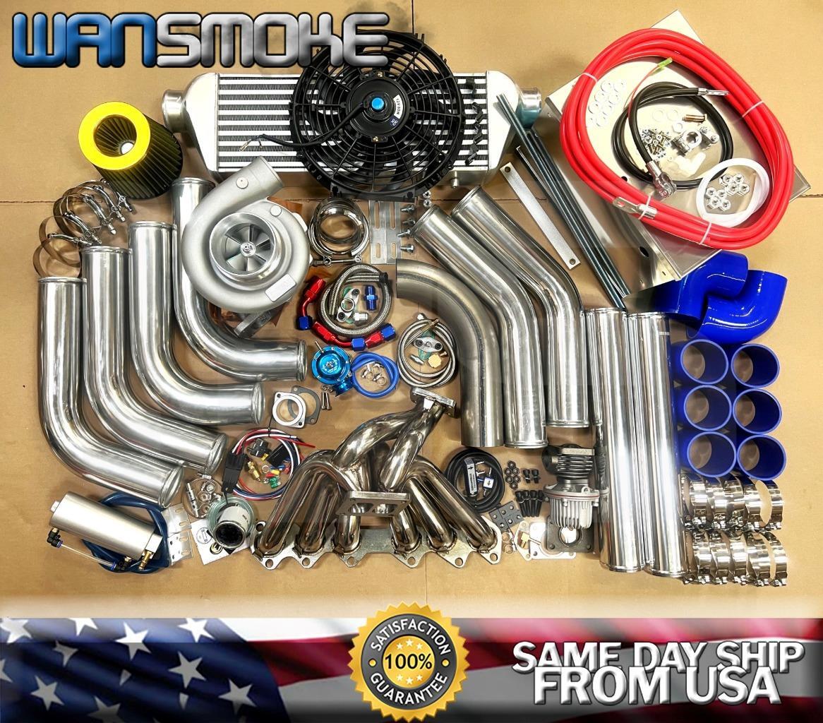 T76 Turbocharger T4 Turbo Kit 3" SS for 2JZ-GTE 93-98 Supra MK4 IS300 ...