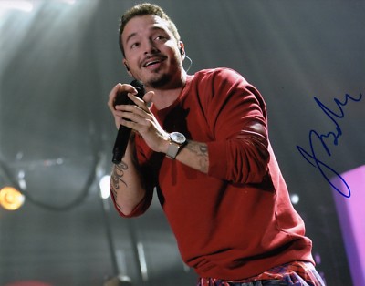 J Balvin Signed 8x10 Photo Justin Bieber COA | eBay