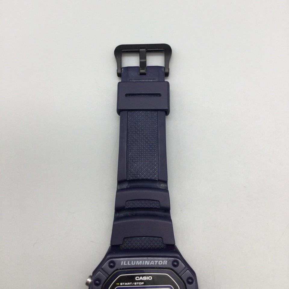 Casio Illuminator Watch Men 3224 W-218H 42mm Blue Digital Day Date ...